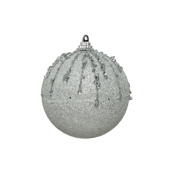 Novogodišnji ukras kugla sa perlicama PVC 521331 | Volim svoj dom