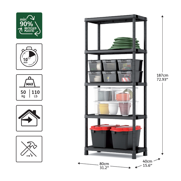 Polica Plus 80/5 Keter CU 241075 | Volim svoj dom