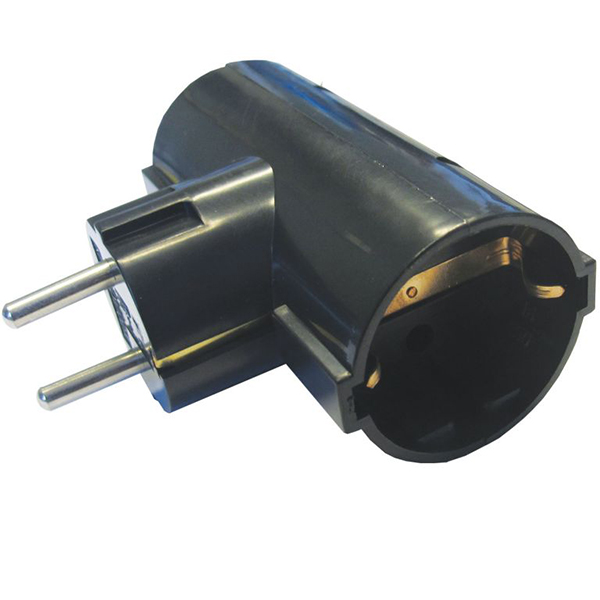 Dvostruki T razvodnik Elit 16A 250V crni EL75865 | Volim svoj dom