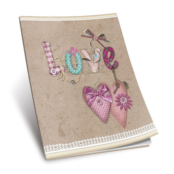 Sveska Klasic Love A5 format Meki povez UNI Line | Volim svoj dom