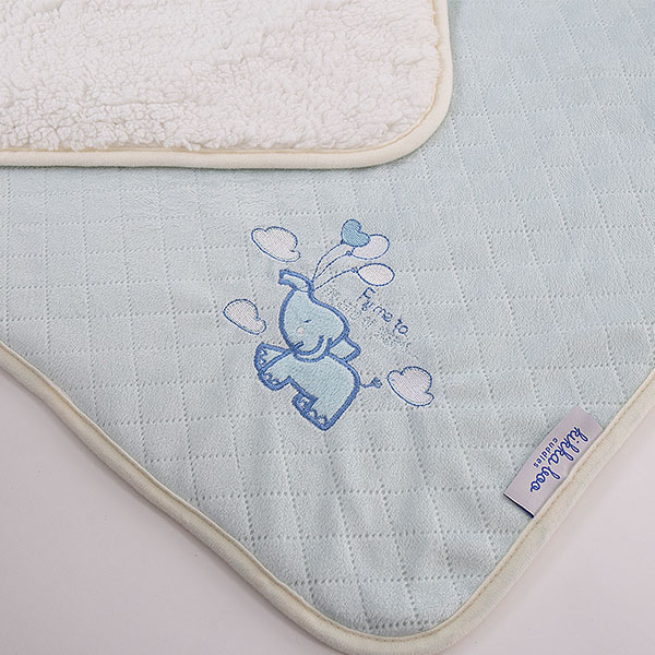 Ćebence za bebe Luxury Coral Fleece Sherpa plavi slon Kikko Boo ...
