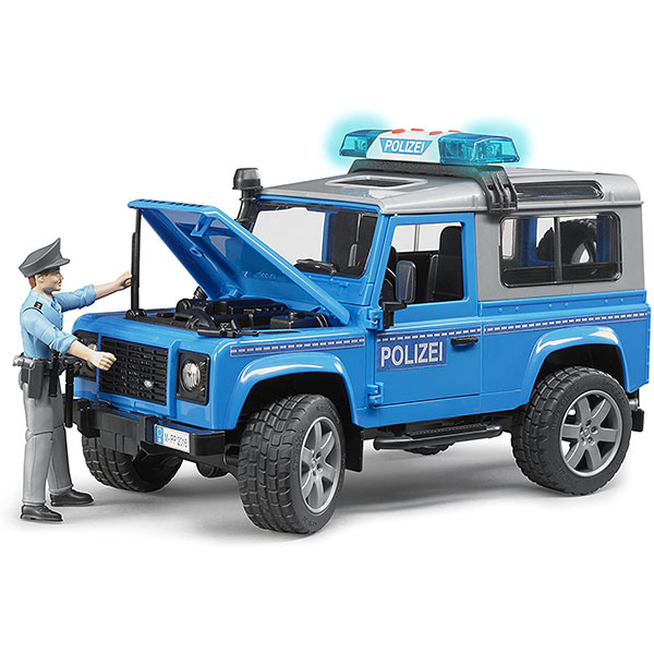 Džip Land Rover policijski sa policajcem Bruder 025977 | Volim svoj dom